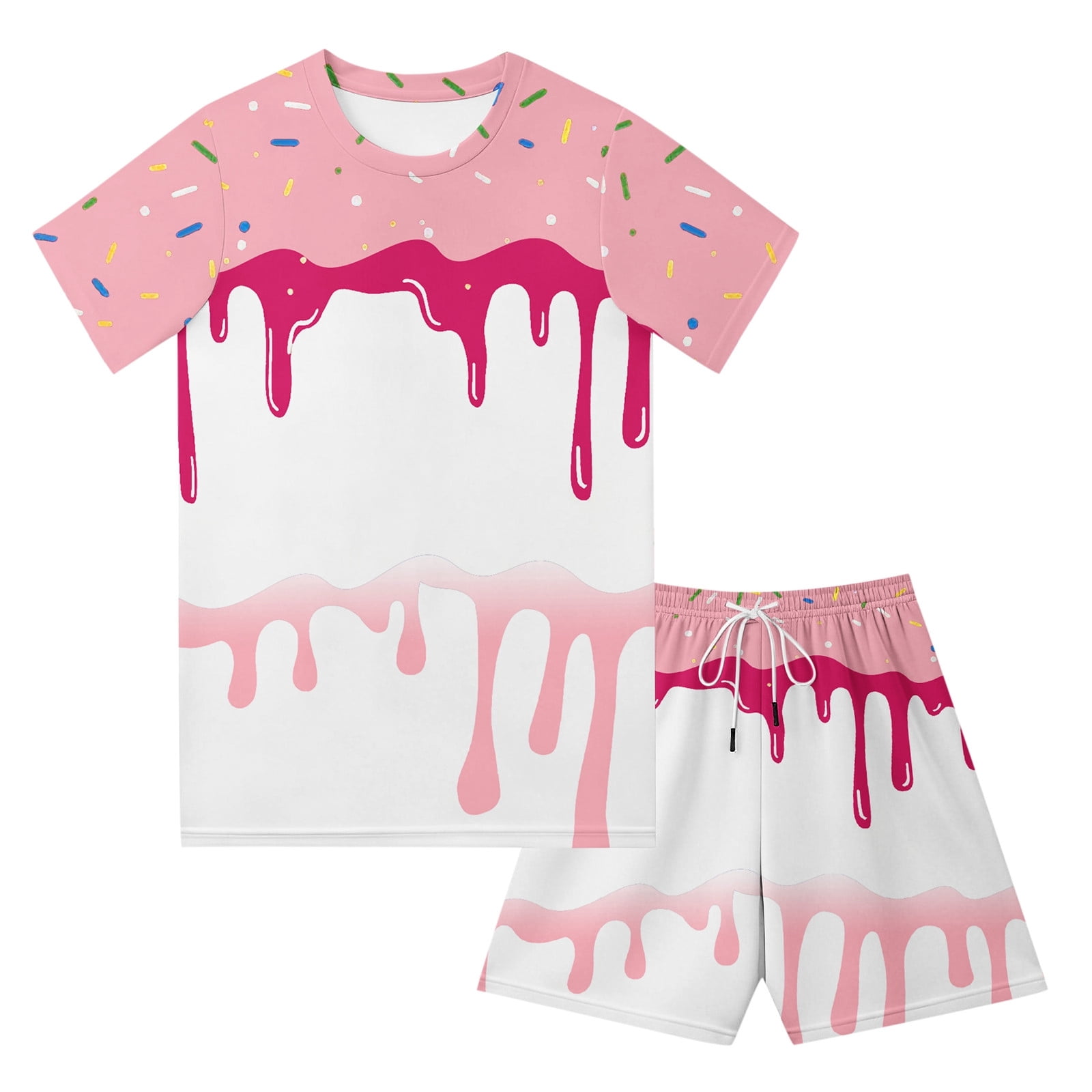 Boys Back to School Shorts Set Summer Two Piece Outfits Short Sleeve T ...