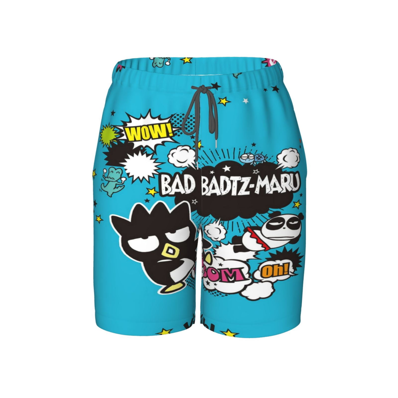 Boys Badtz Maru Swim Trunks With Mesh Liner Kids Cartoon Quick Dry Swim ...