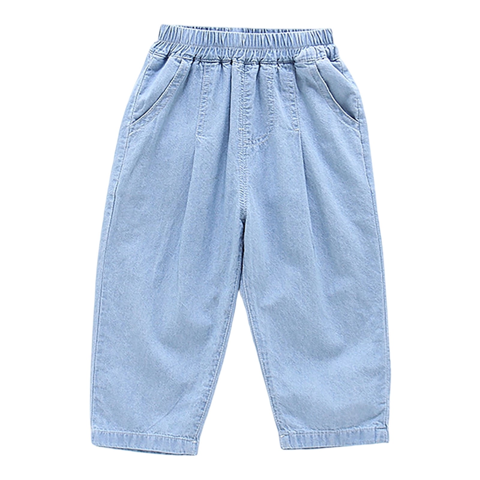 Boys Baggy Jeans Boys Summer Pants Loose Fit Casual Straight Leg ...