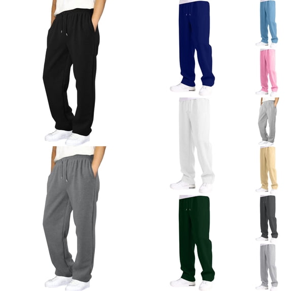 Boys Baggy Sweatpants Wide Leg Casual Elastic Waist Athletic Loose ...
