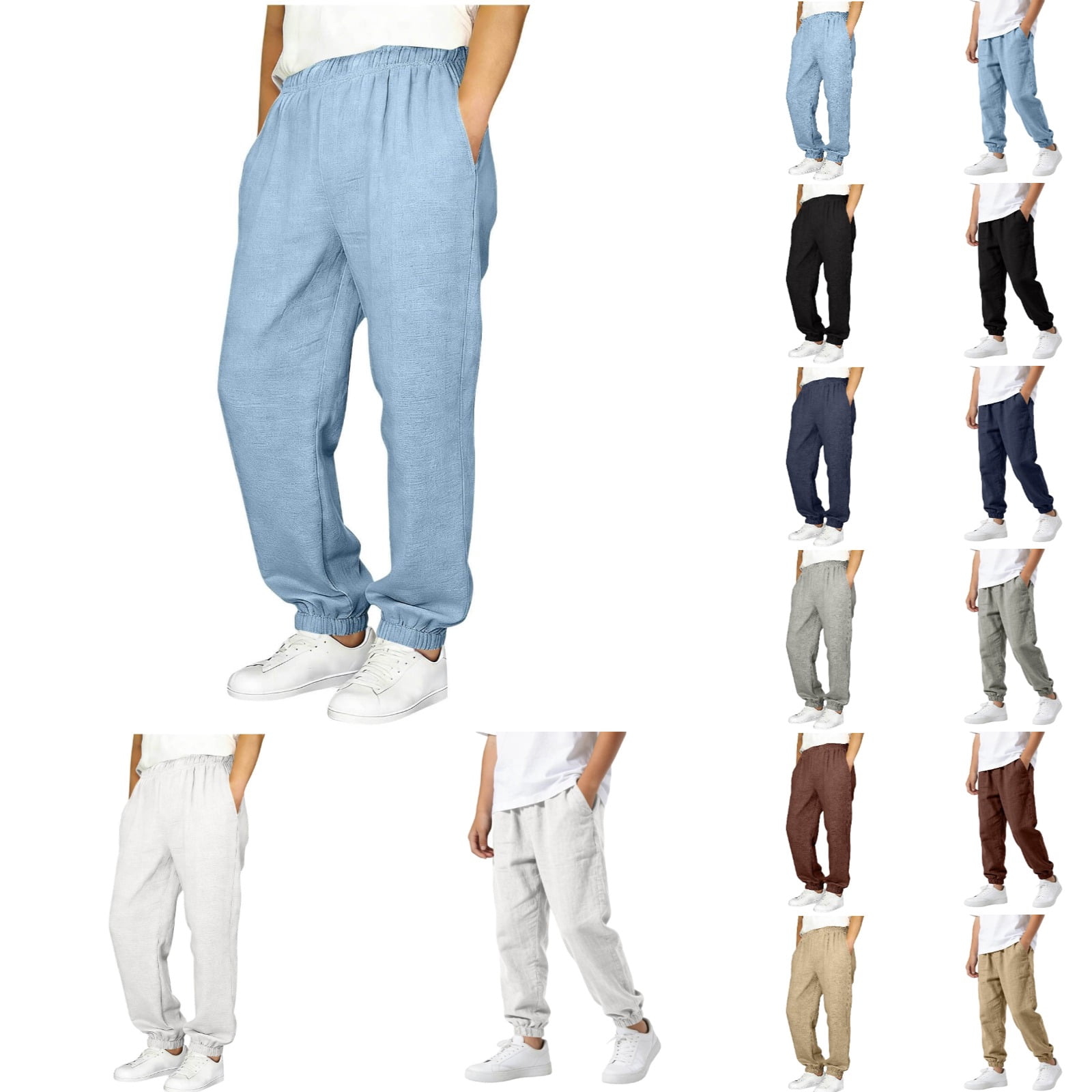 Boys Baggy Sweatpants Wide Leg Sweat Pants Comfortable Waist Jogging ...