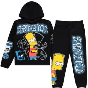 The Simpsons Boy's Bart T-Shirt and Shorts Bundle Clothing Set- Little ...