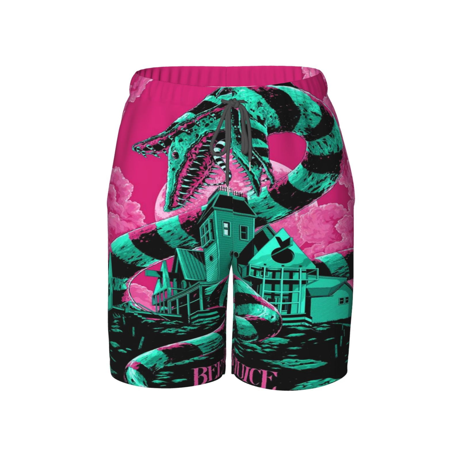 Boys Beetlejuice Swim Trunks Mesh Liner Swim Shorts Quick Dry Bathing ...