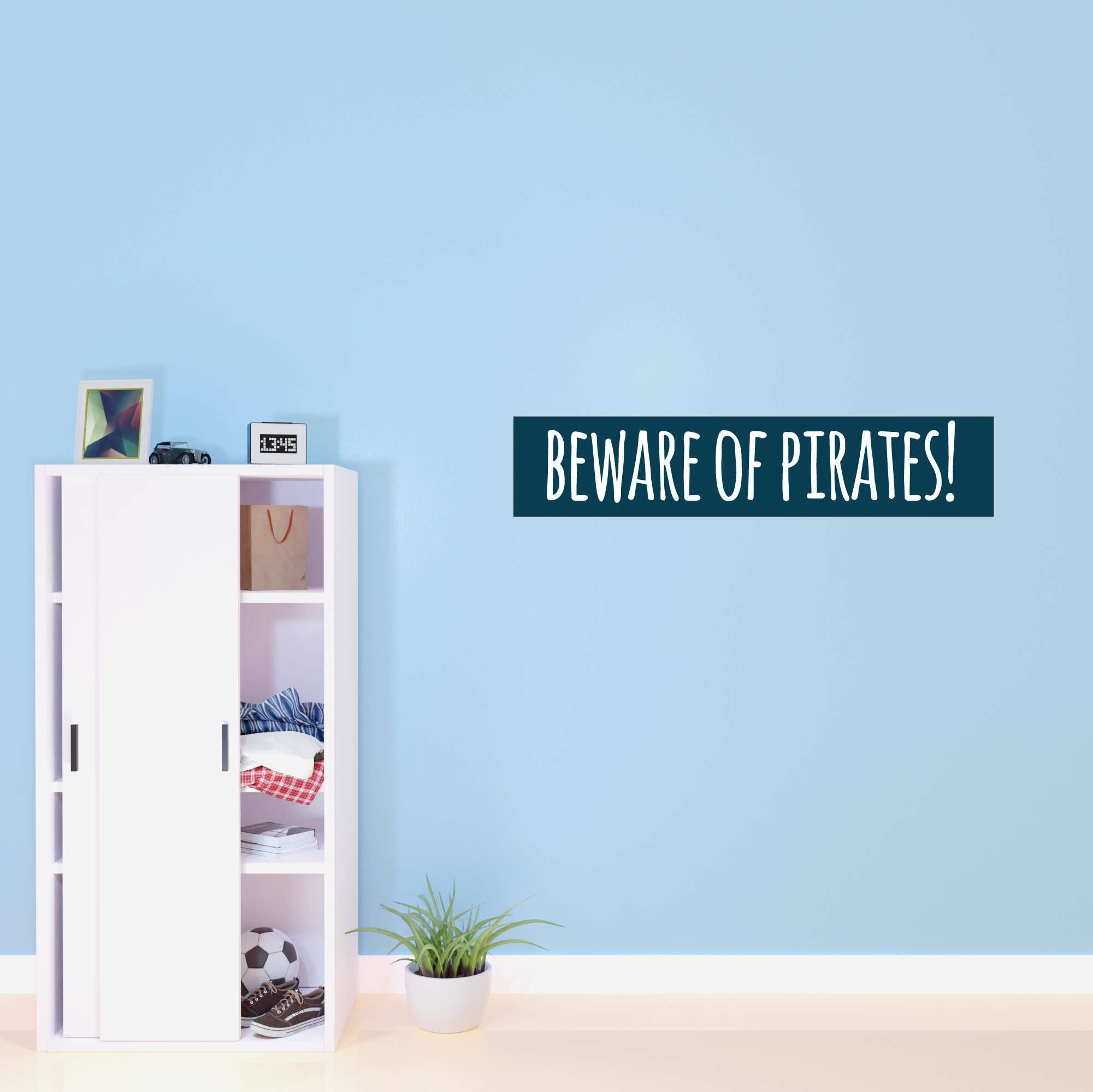 Boys Beware of Pirates! Inspirational Signs Wall Decal Decoration ...