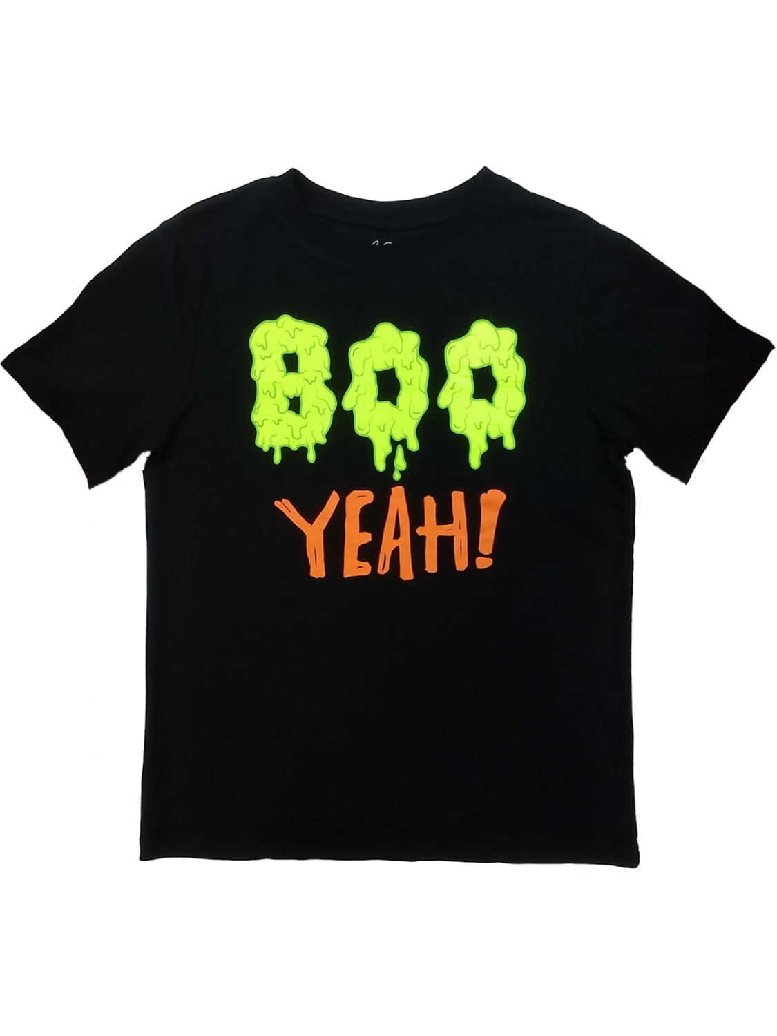 Boys Black & Green Slime Boo Yeah Halloween T-Shirt Costume Tee Shirt S ...