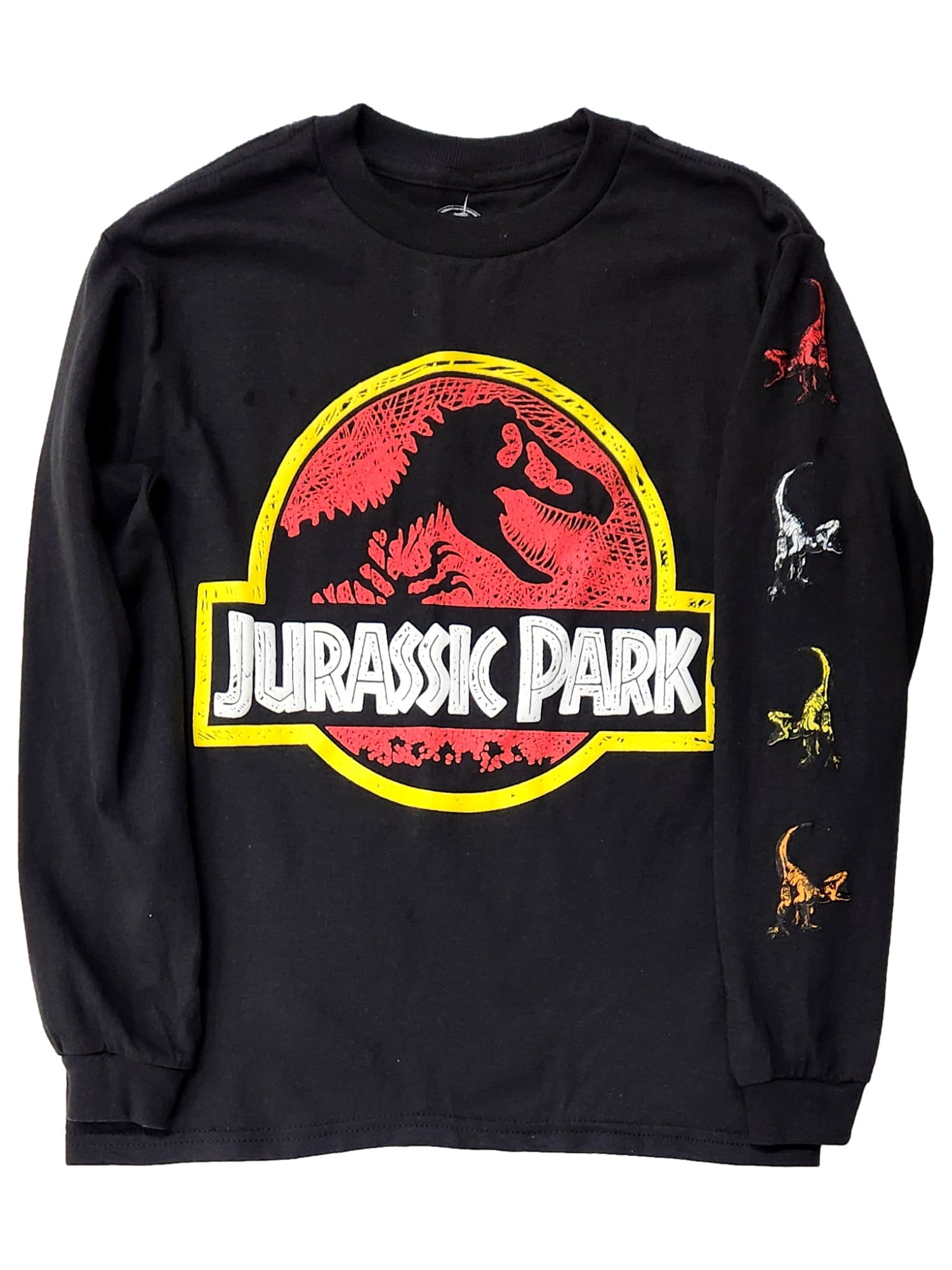 Boys Black Long Sleeve Jurassic Park Dinosaur T-Shirt Tee Boys Black Long Sleeve Jurassic Park Dinosaur T-Shirt Tee
