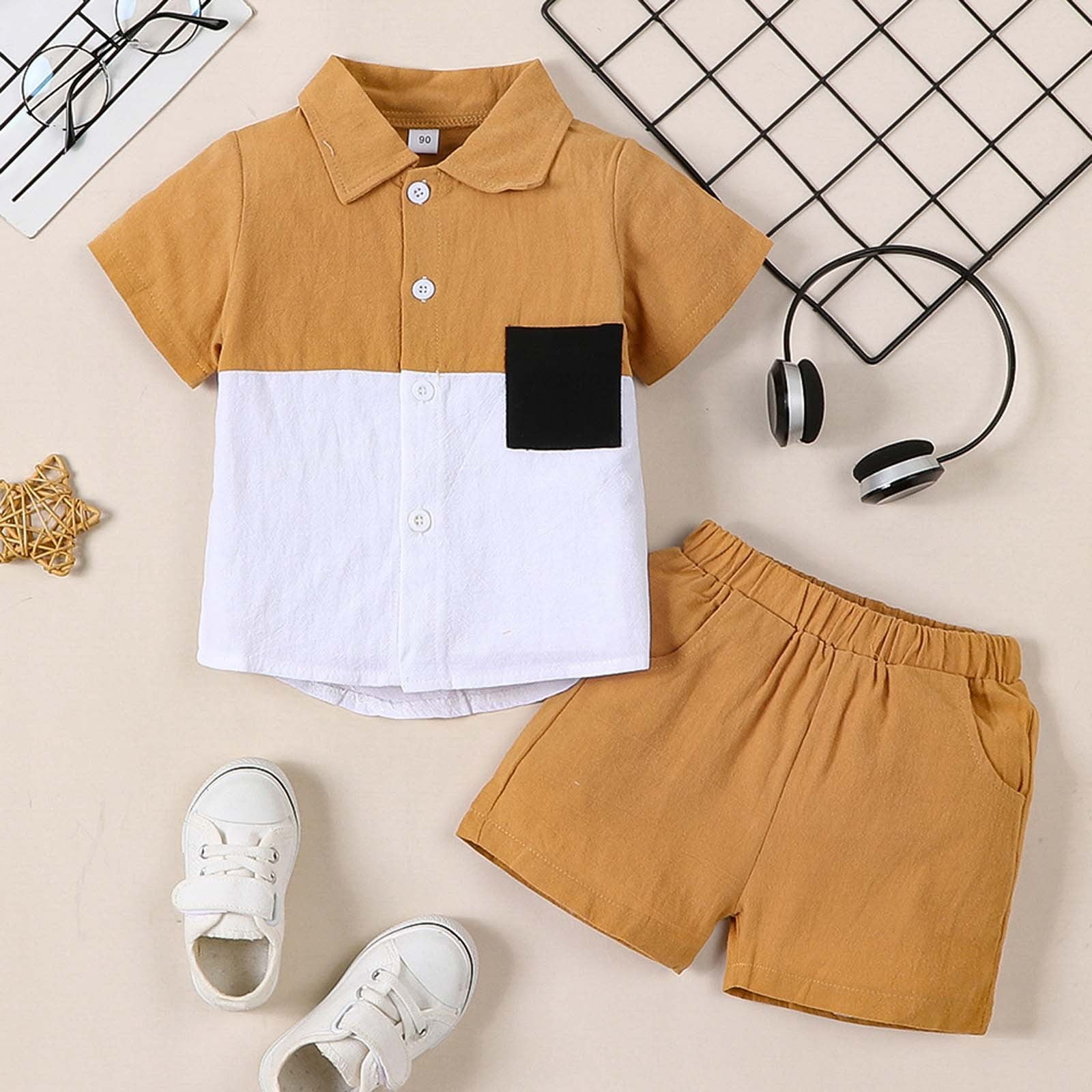 Boys Blend Short Sleeve Shirt Set Casual Summer Two Piece Outfit With ...
