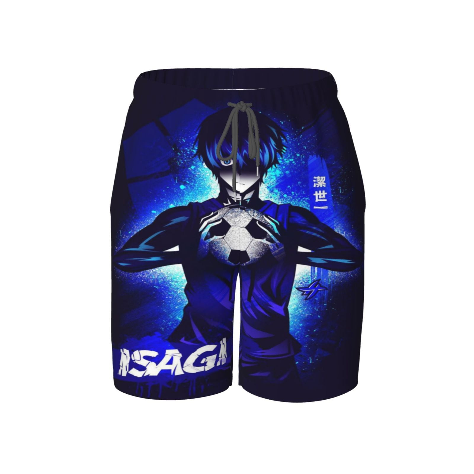 Boys Blue Ball Loc-,K Swim Trunks With Mesh Liner Kids Cartoon Quick ...