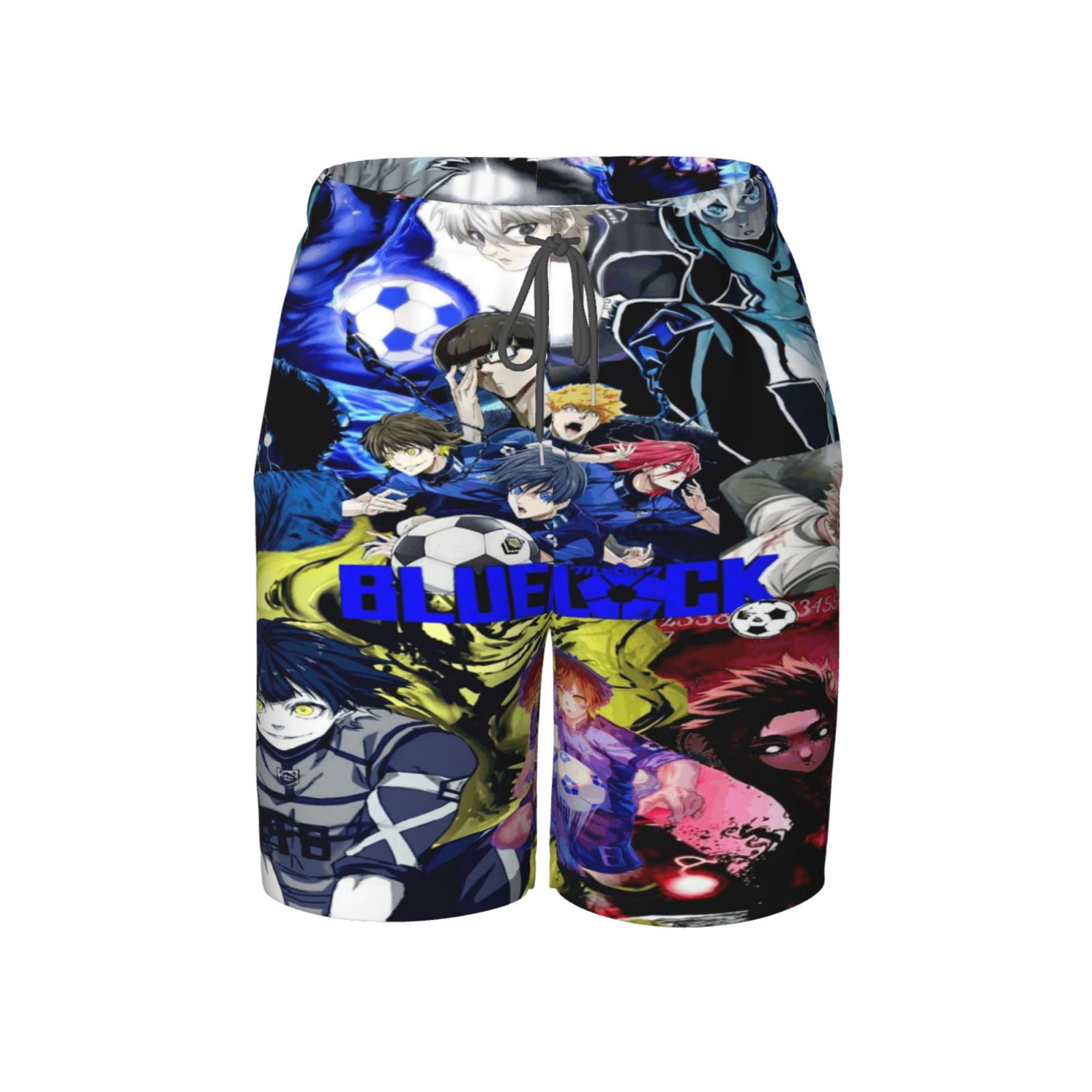 Boys Blue Ball Loc-,K Swim Trunks With Mesh Liner Kids Cartoon Quick ...