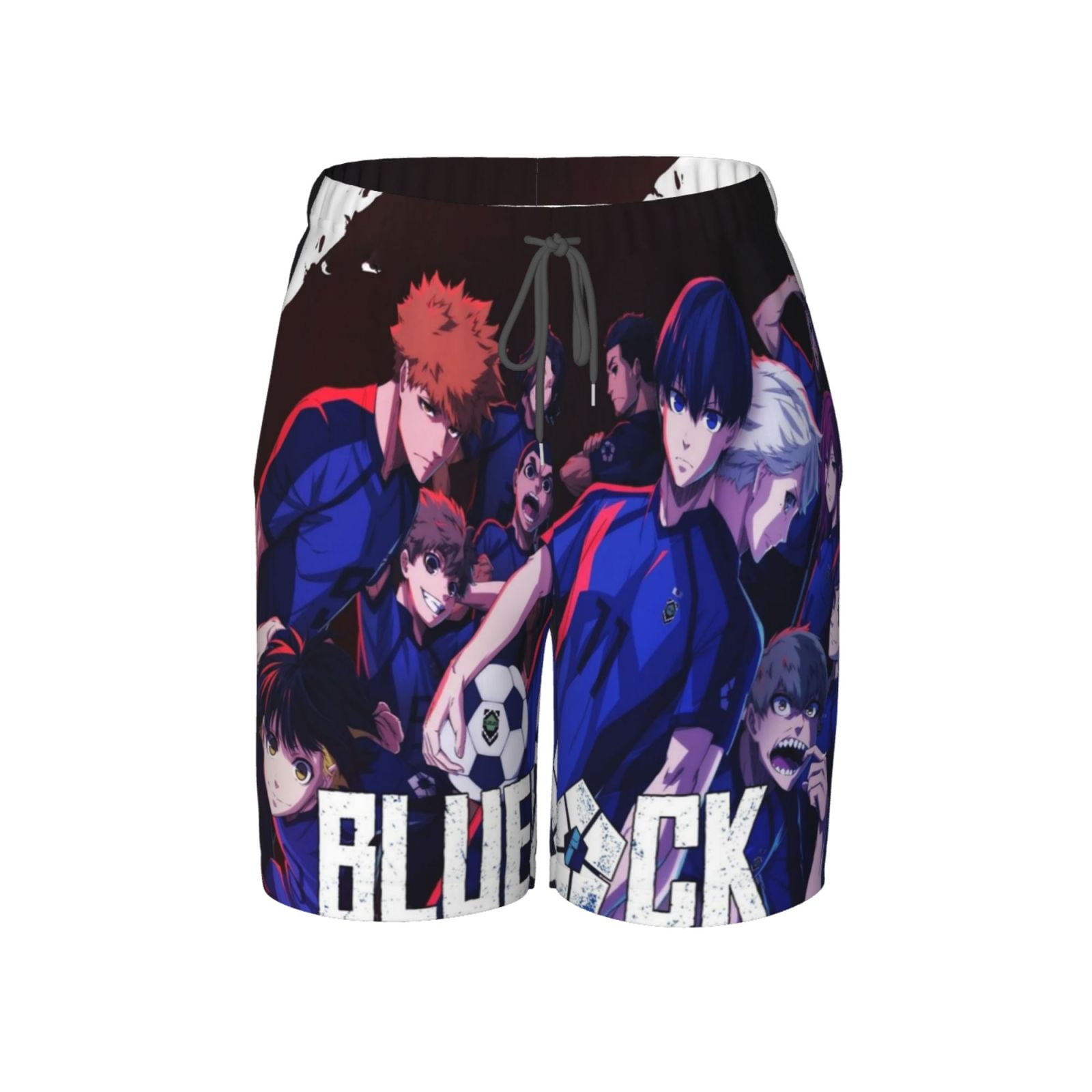 Boys Blue Ball Loc-,K Swim Trunks With Mesh Liner Kids Cartoon Quick ...