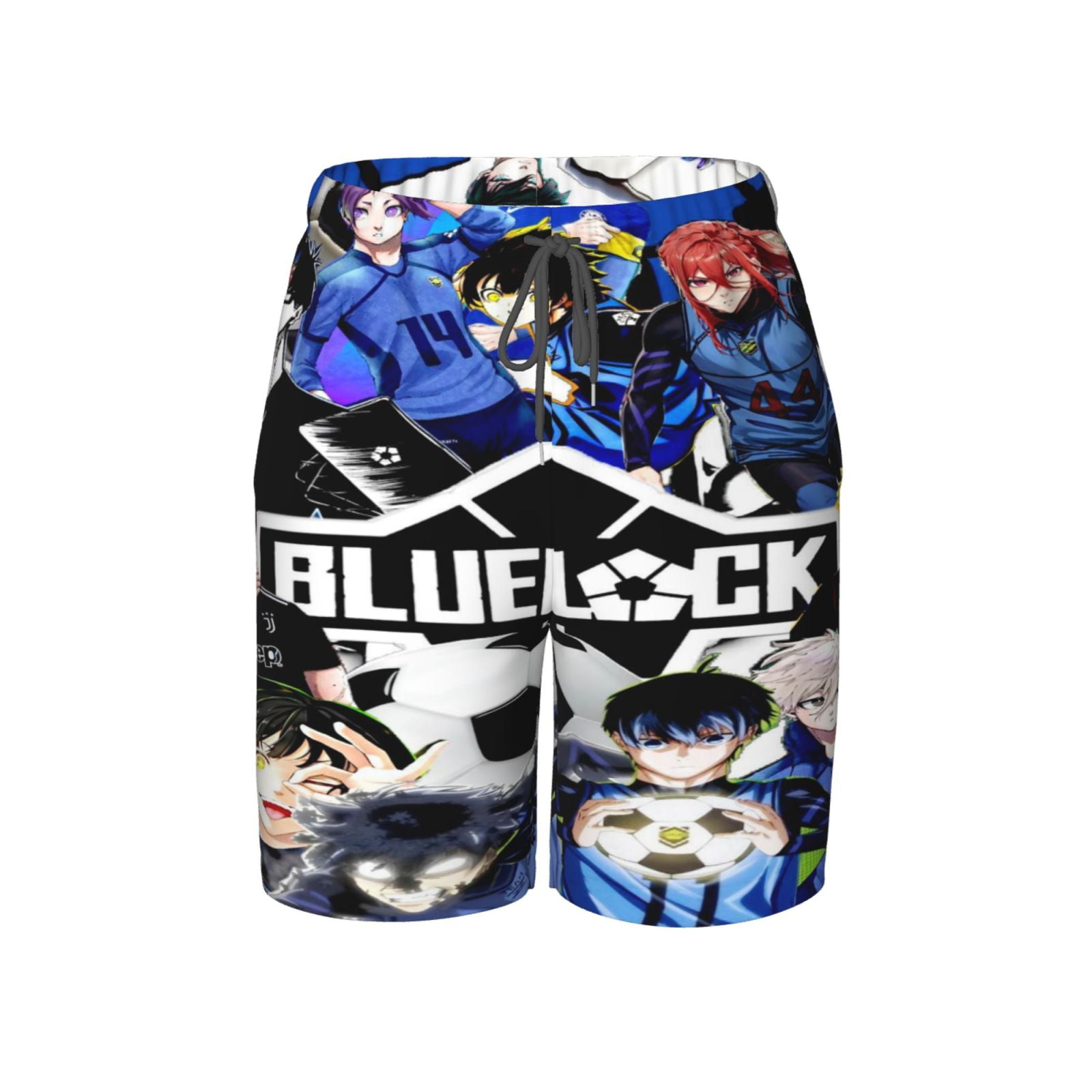 Boys Blue Ball Loc-,K Swim Trunks With Mesh Liner Kids Cartoon Quick ...