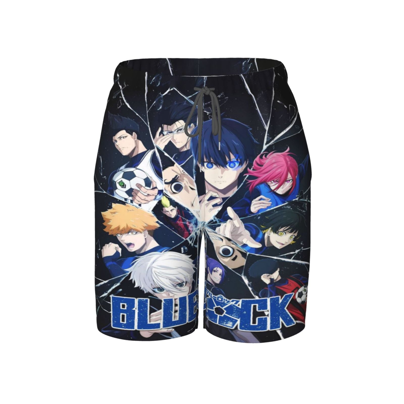 Boys Blue Ball Loc-,K Swim Trunks With Mesh Liner Kids Cartoon Quick ...