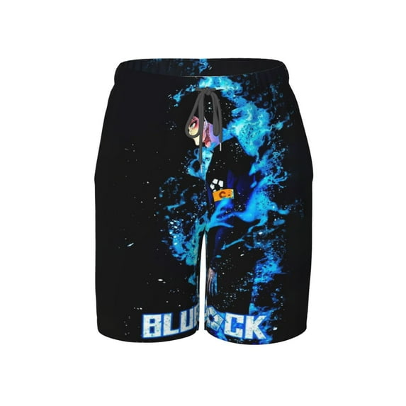 Boys Blue Ball Loc-,K Swim Trunks With Mesh Liner Kids Cartoon Quick ...