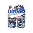 Boys Blue Ball Loc-,K Swim Trunks With Mesh Liner Kids Cartoon Quick ...