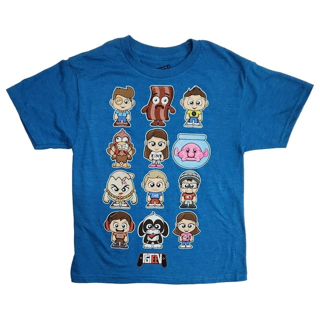 Boys Blue Short Sleeve FGTEEV Tee T-Shirt Size Small 6-7 - Walmart.com