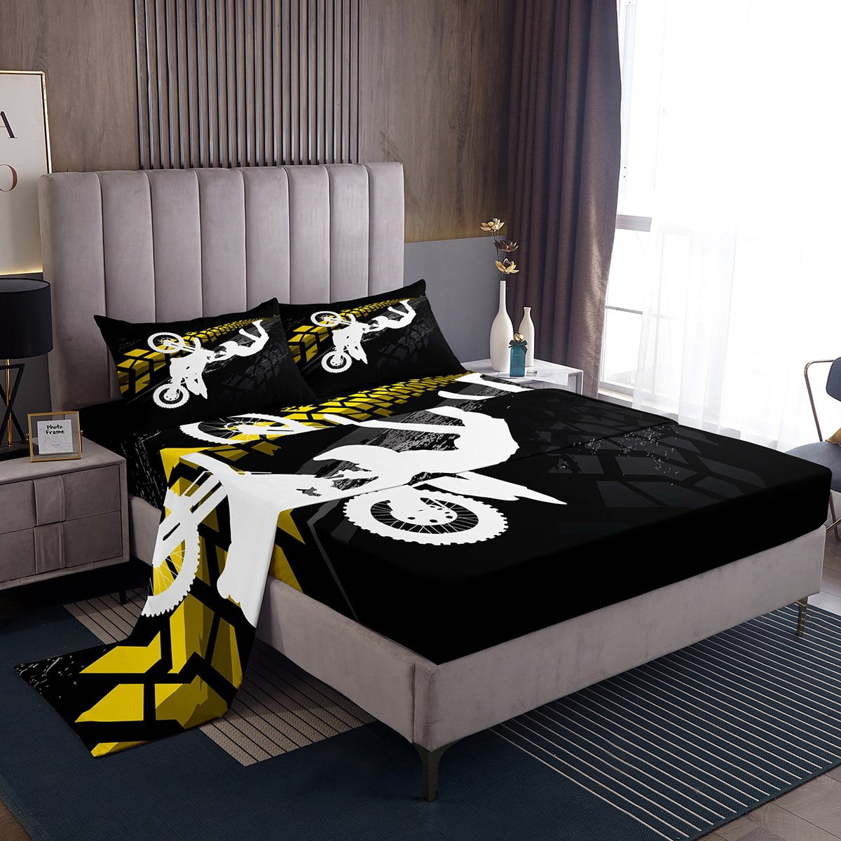 Bmx Sheet Set Motorcross Dirt Bike Full Bed Sheets Set Extreme Speed ...