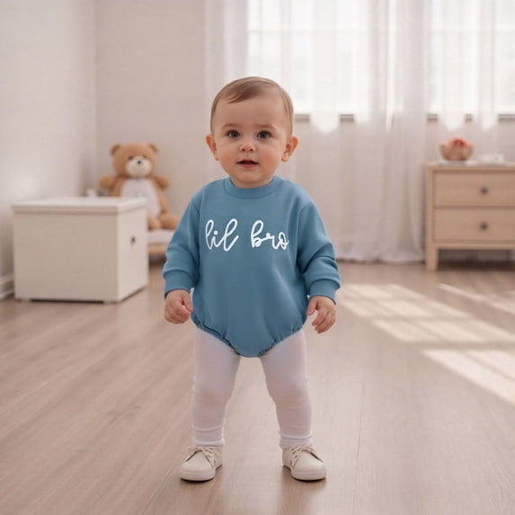 Boys Bodysuit Classic Long Sleeve with Snap Closure and Elegant ...