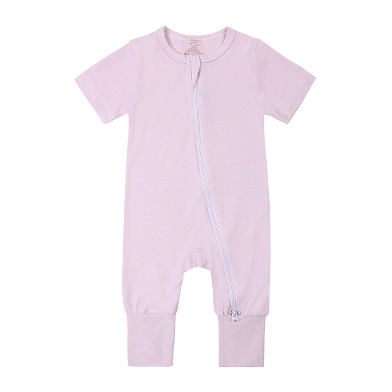 Boys Bodysuits Footless Pajamas Short Sleeve Zipper Jumpsuit ...