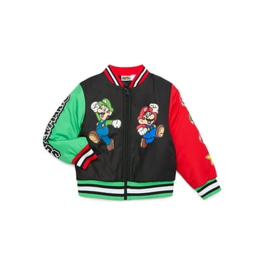 Nintendo Super Mario Bros Bomber Jacket for Kids, Mario and Luigi ...