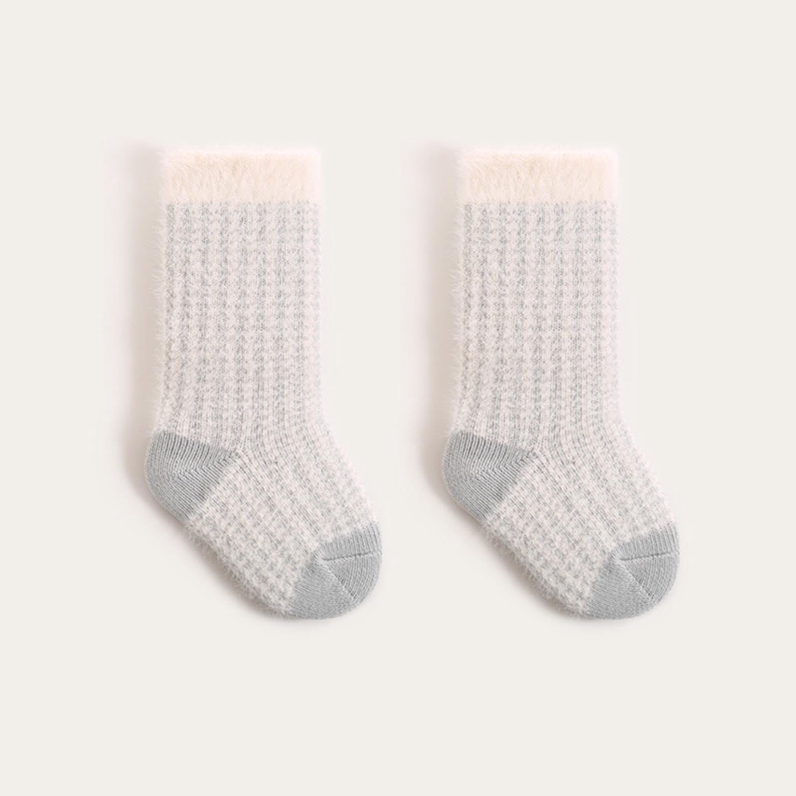 Boys Boot Socks Socks Thickening Keep Warm Stripe Male Female Children ...