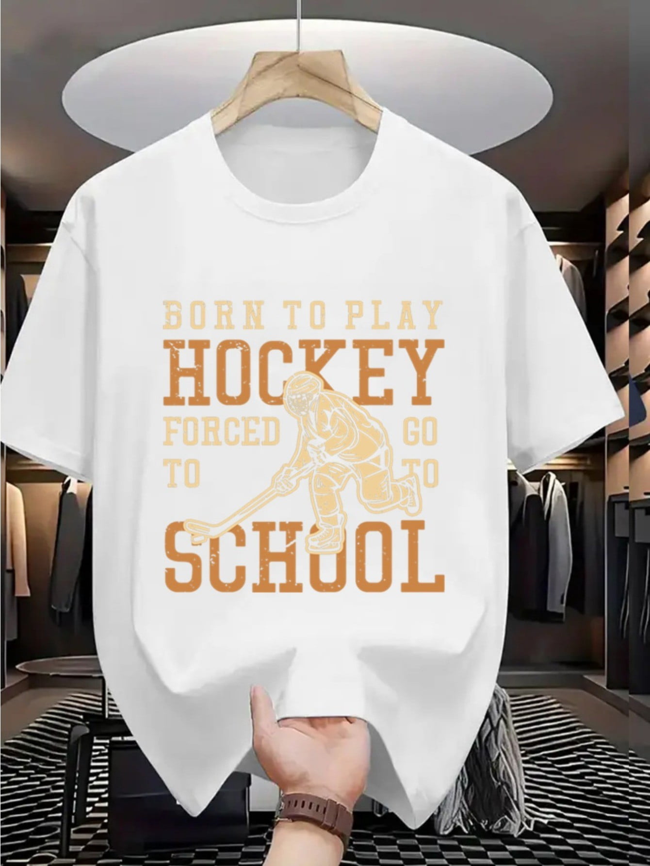 Boys' "Born to Play Hockey" Graphic T-Shirt - Soft, Breathable, Short ...