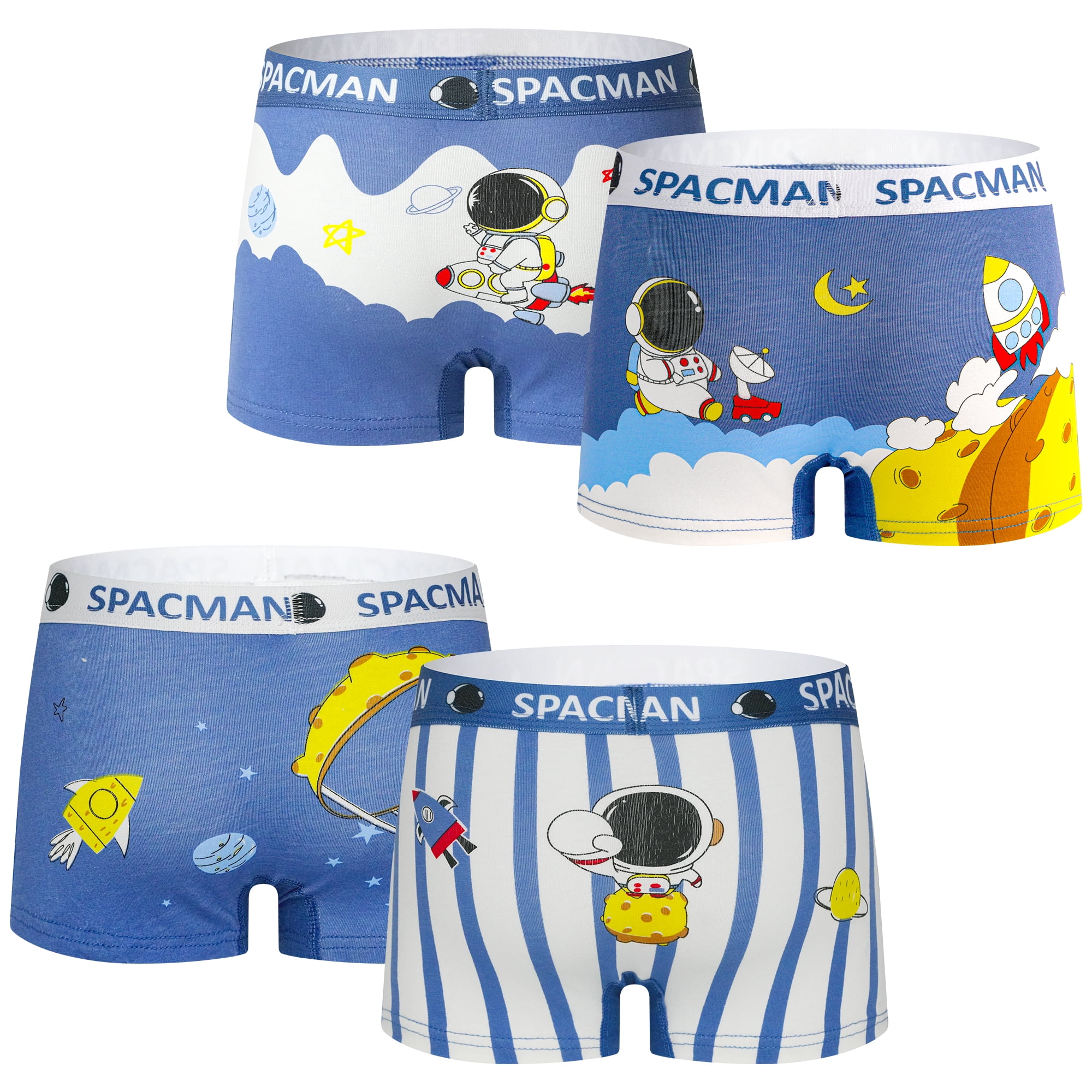 Boys' Boxer Briefs, 4 Pairs of Cotton Cartoon Pattern Briefs for Boys 2 ...