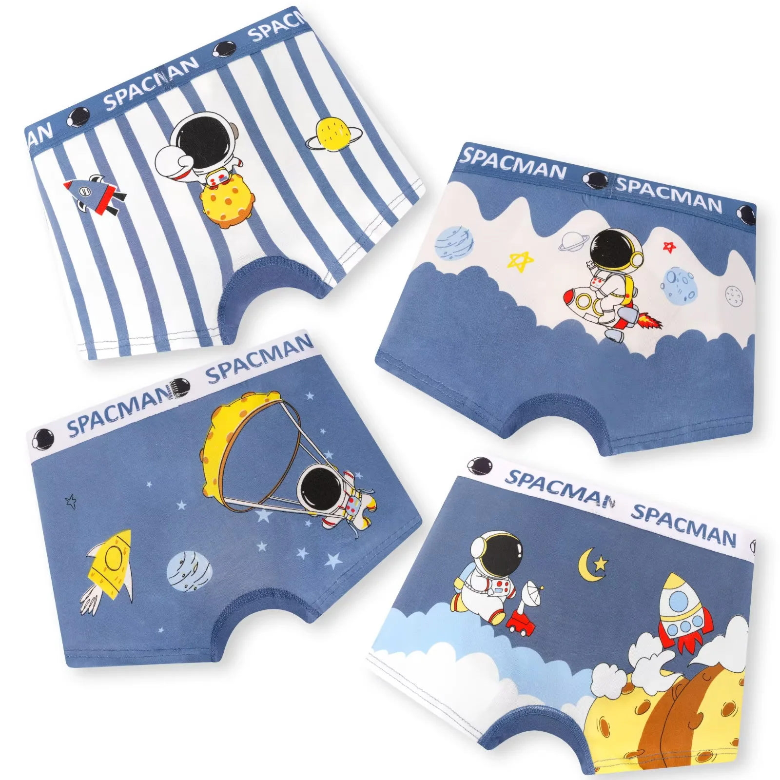 Boys' Boxer Briefs, 4 Pairs of Cotton Cartoon Pattern Briefs for Boys 2 ...