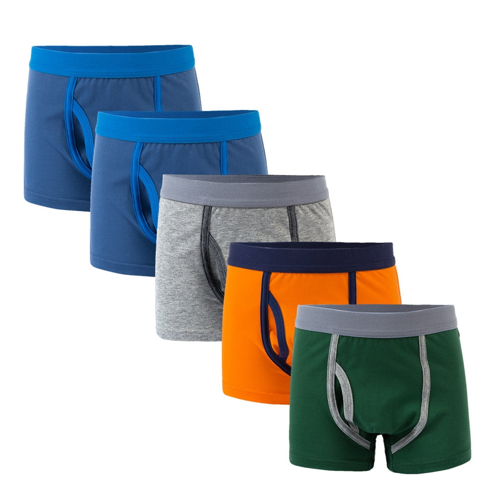 Boys Boxer Briefs Baby Soft Cotton Toddler Kids Dinosaur Truck Solid ...