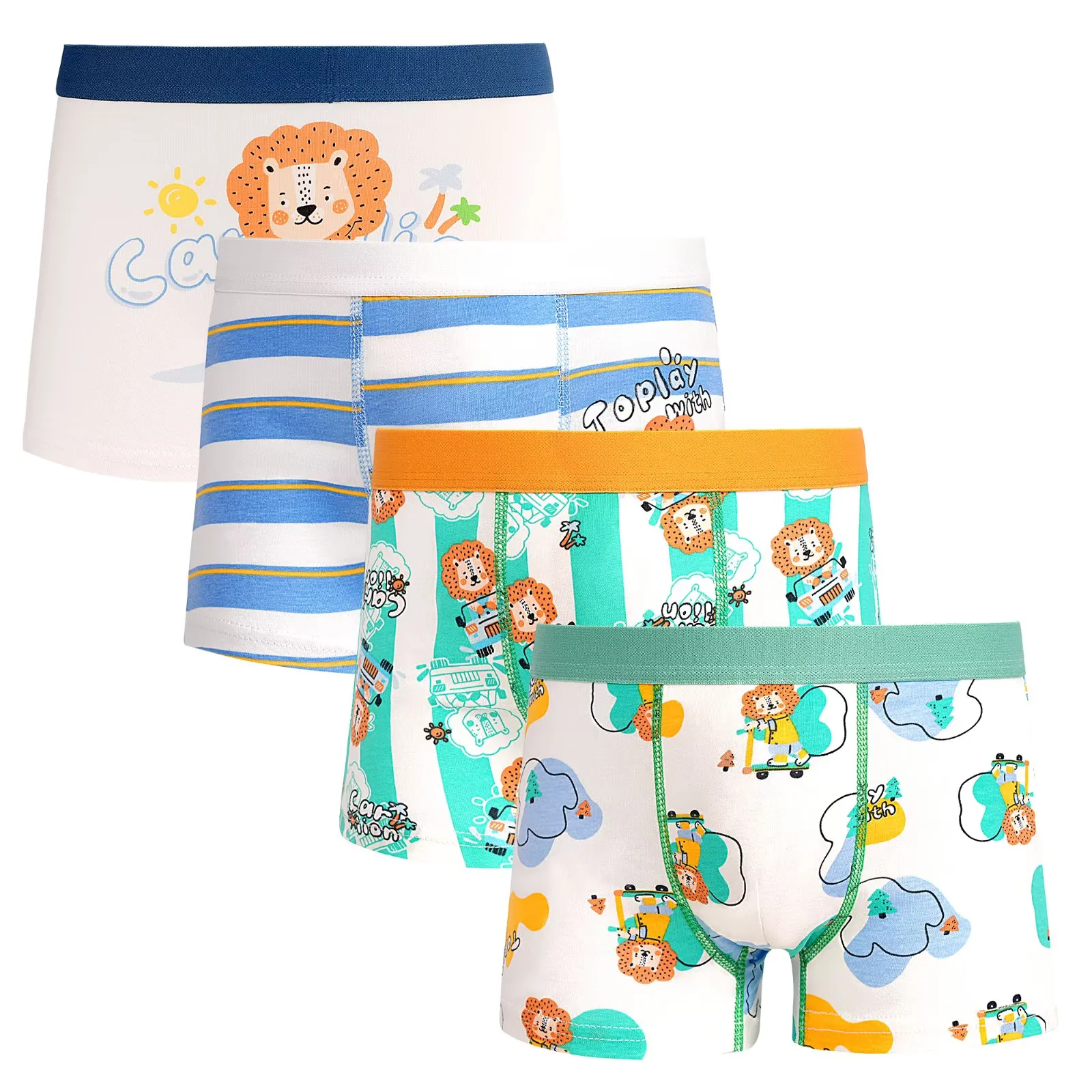 Boys Boxer Briefs, Toddler Kids Cotton Underwear Dinosaur Printed ...