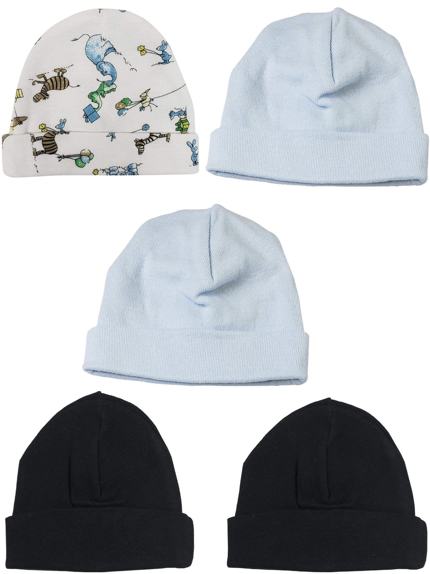 Boys Boys Baby Caps (Pack of 5) LS_0500 100% Cotton One Size - Walmart.com