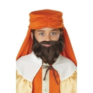 Gray Captain Beard and Stache Set Adult Halloween Accessory - Walmart.com