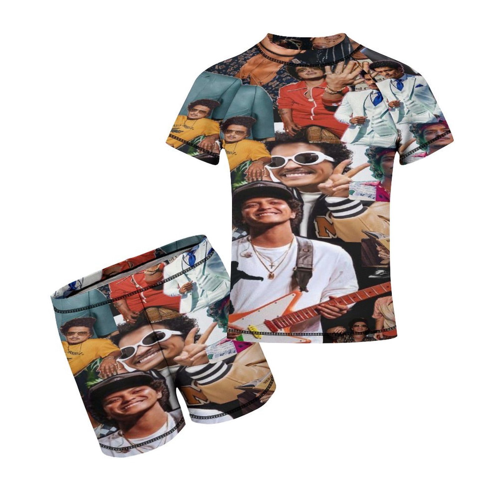 Boys Bru-no Mar Rash Guard Set 2 Piece Swimsuits Short Sleeve Bathing ...