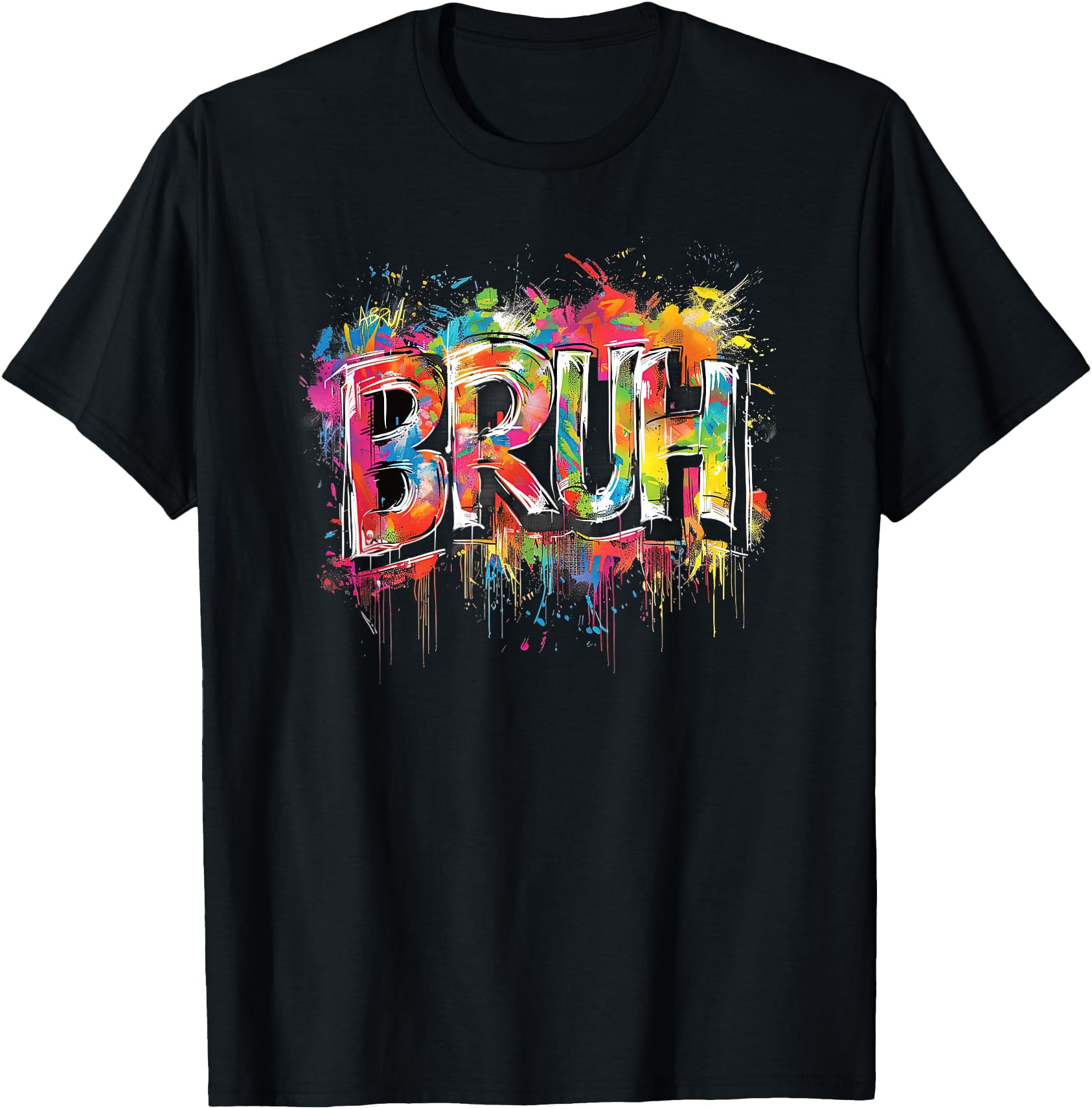 Boys Bruh Meme Funny Saying Teens Graffiti Aesthetic Kids T-Shirt ...
