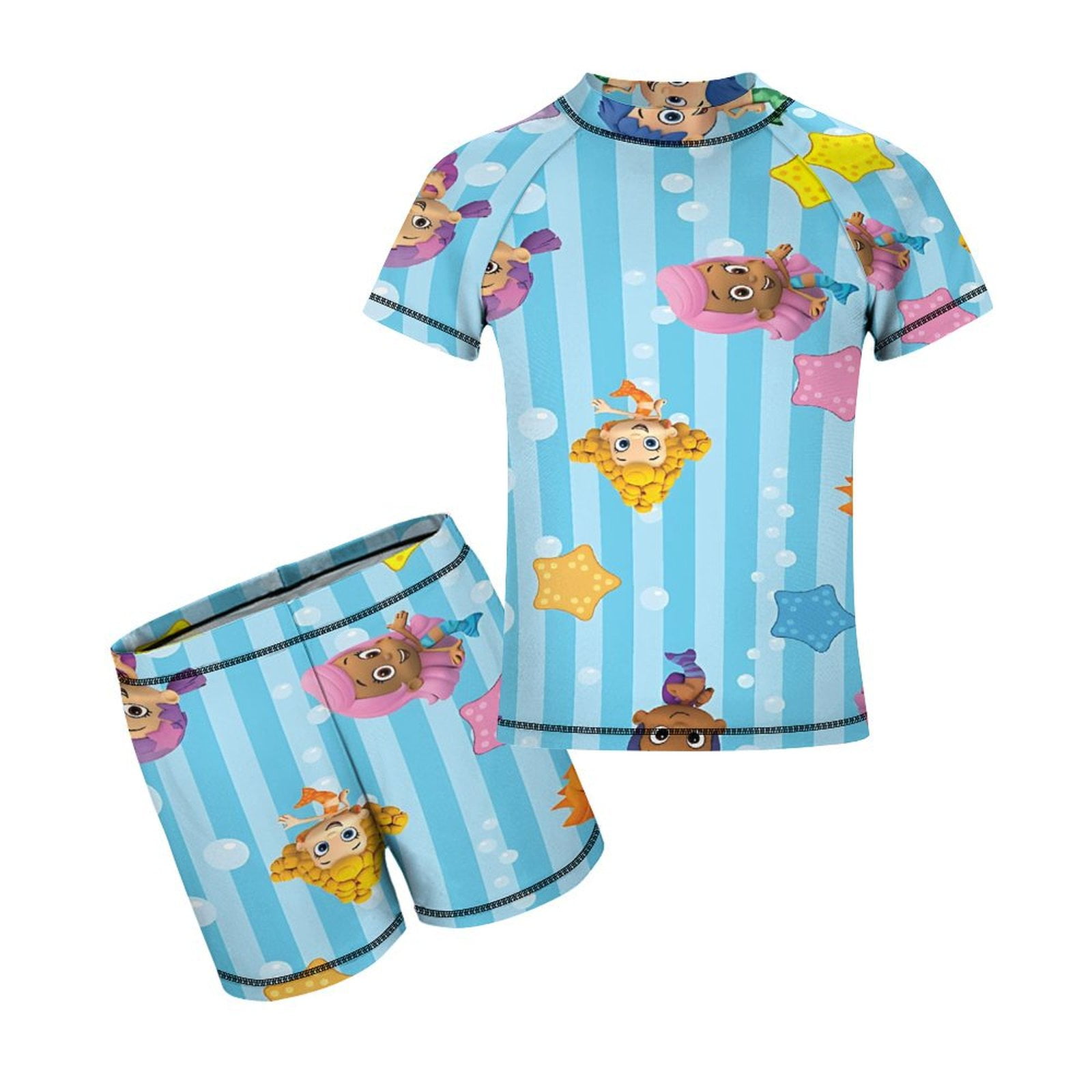 Boys Bubble Gup-Pies Rash Guard Set 2 Piece Swimsuits Short Sleeve ...