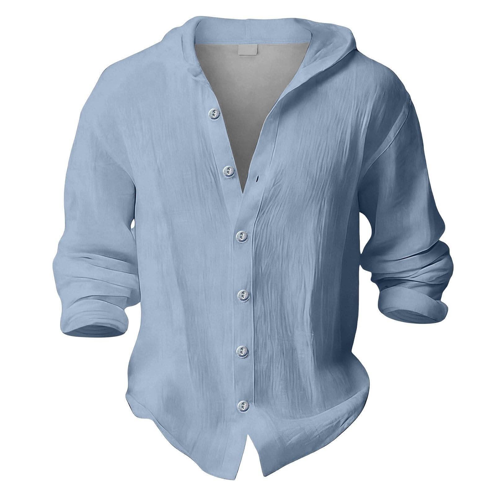Boys Button Down Shirt Long Sleeve Casual Summer Breathable Solid Beach ...