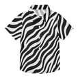 Boys Button-Down Shirt Short Sleeve Shirt Tops for 3Y Black Zebra ...