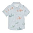 Boys Button-Down Shirt Short Sleeve Shirt Tops for 3Y Pastel Doodle ...