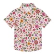 Boys Button-Down Shirt Short Sleeve Shirt Tops for 4Y Repeating Floral ...
