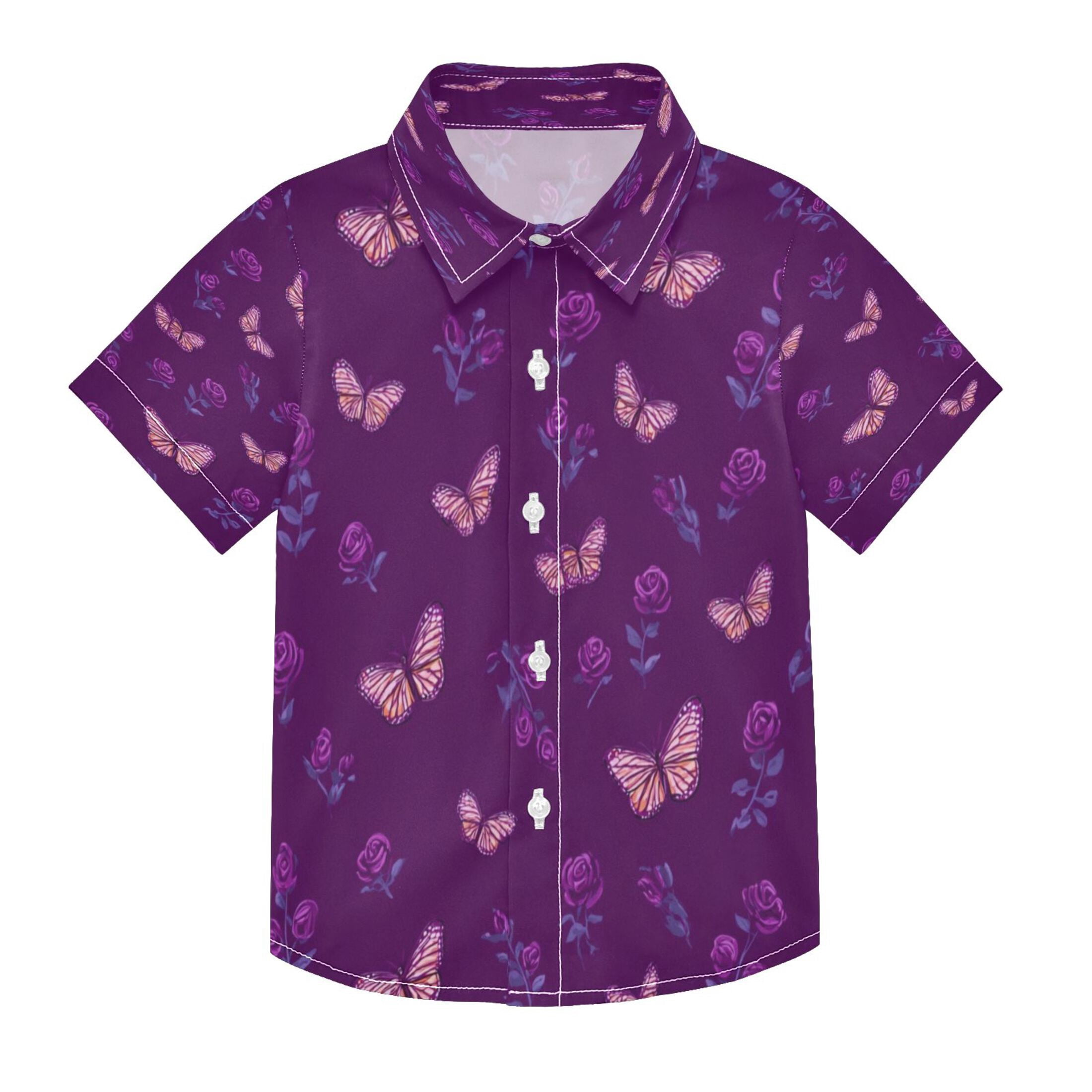 Boys Button-Down Shirt Short Sleeve Shirt Tops for 5-6Y Little ...