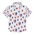Boys Button-Down Shirt Short Sleeve Shirt Tops for 7-8Y Red and Blue ...