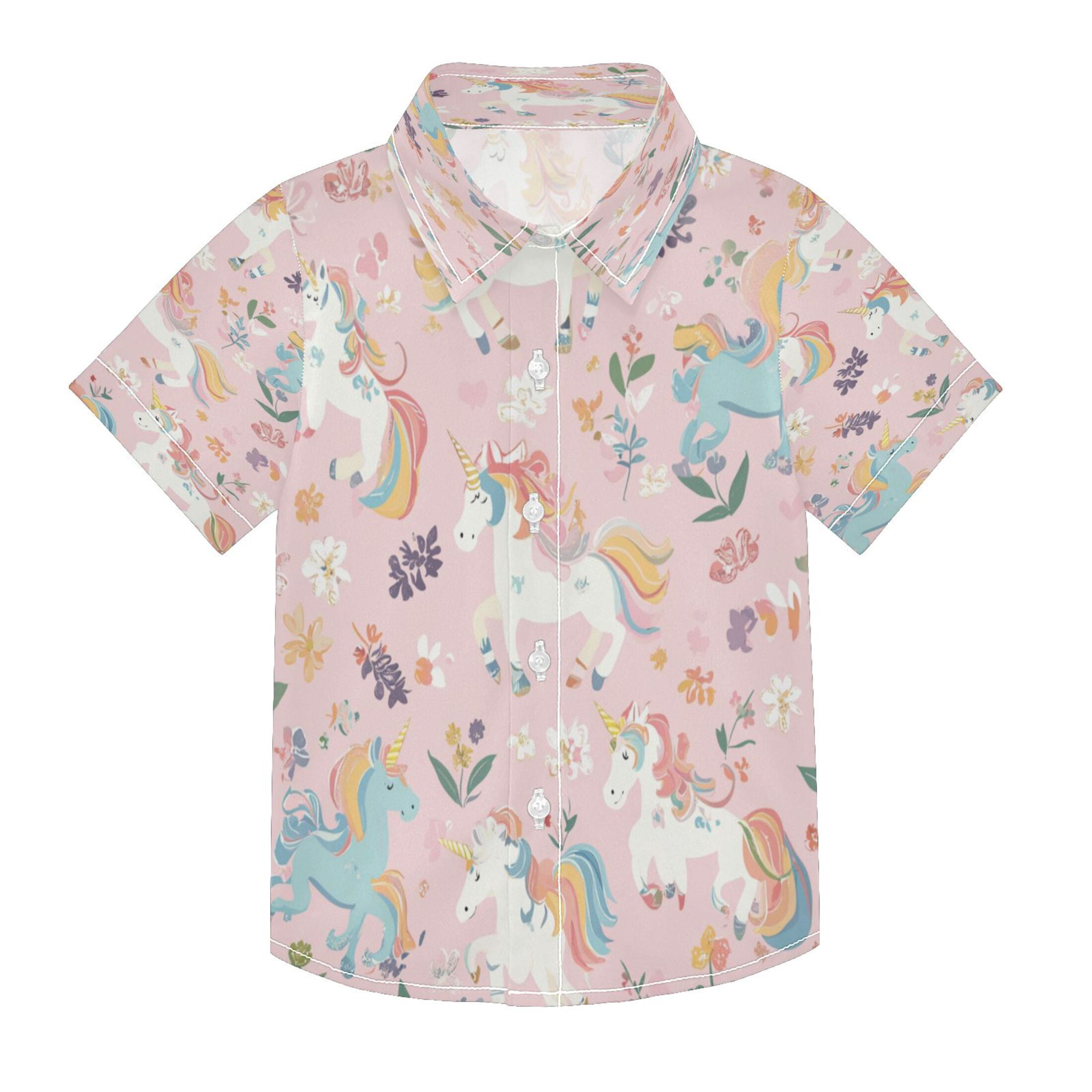 Boys Button-Down Shirt Short Sleeve Shirt Tops for 9-10Y Cartoon ...
