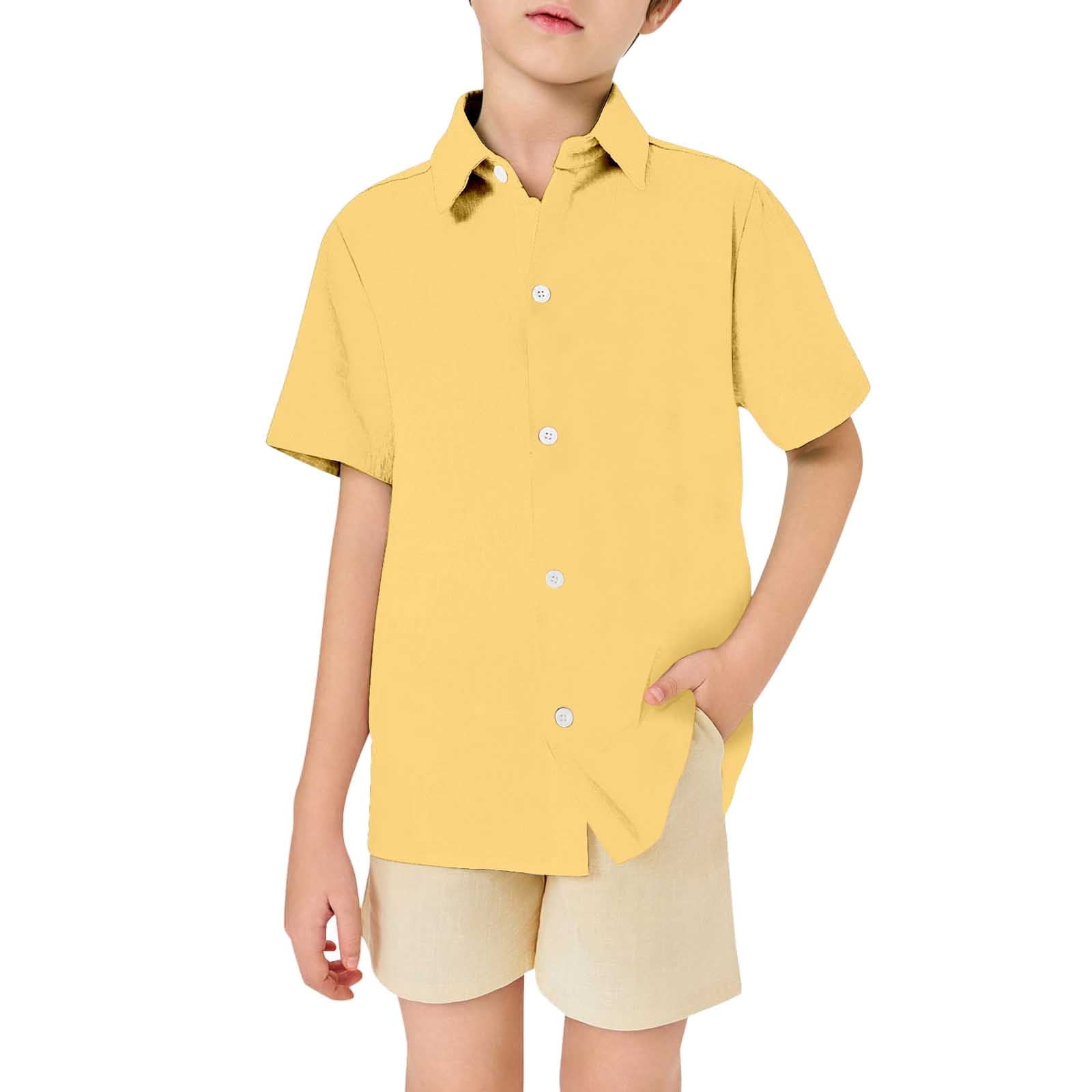 Boys Button Down Shirts Boys Formal Outfit Boys Yellow Dress Shirt ...