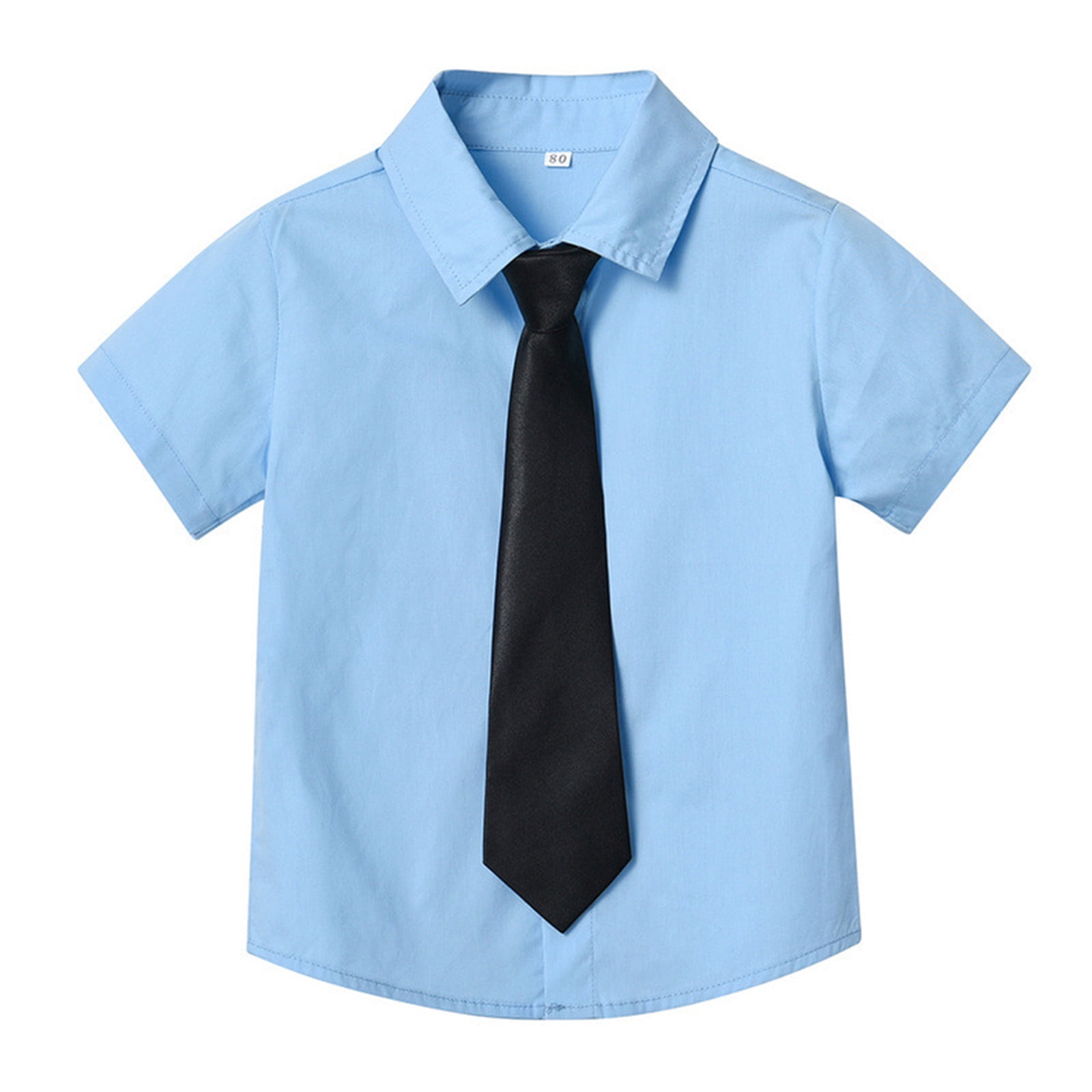 Boys Button Down Shirts Graduation Shirts Light Blue Polo Shirts ...