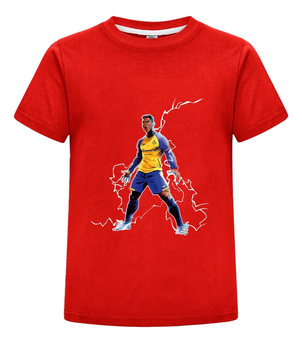 Boys CR7 Cristiano Ronaldo lightning Graphic T-shirt - Short Sleeve ...