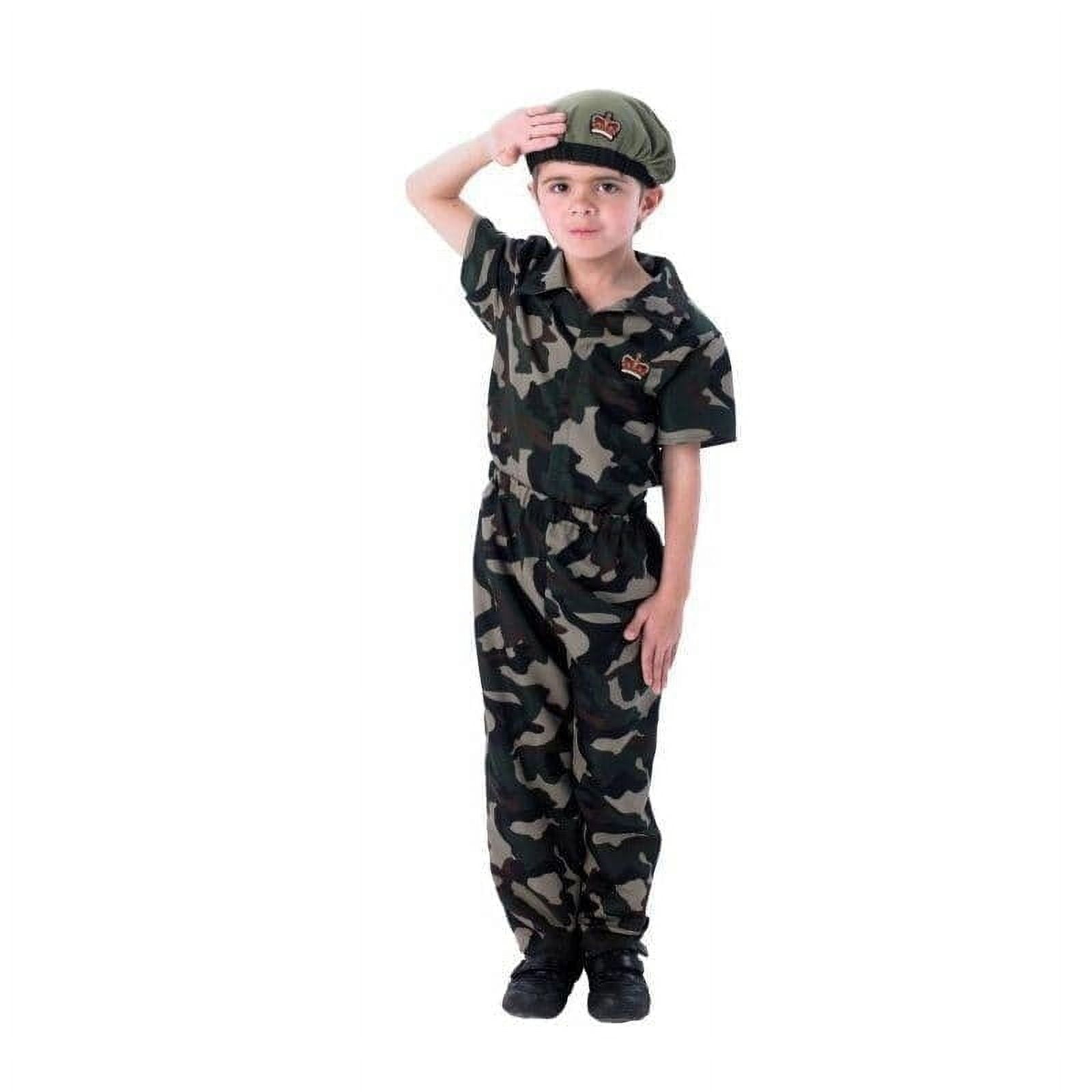 Boys Camouflage Soldier Armed Forces Military Army Boy Fancy Dress ...