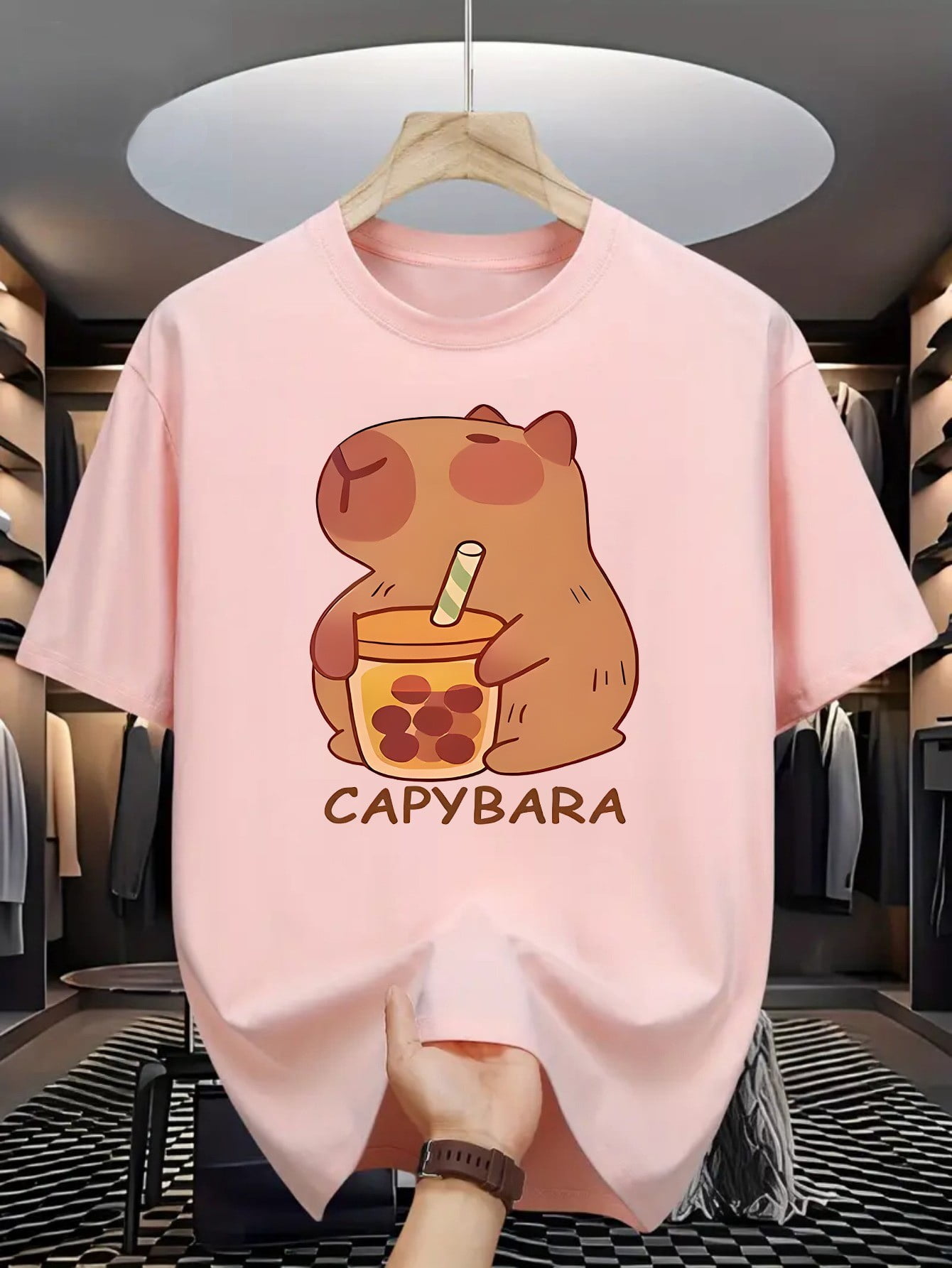 Boys' Capybara Graphic T-Shirt - Soft Cotton, Short Sleeve, Crew Neck ...