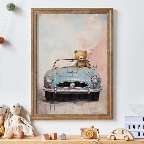Boys Car Decor Cool Nursery Room Or Boys Bedroom Animal Decor Vintage ...