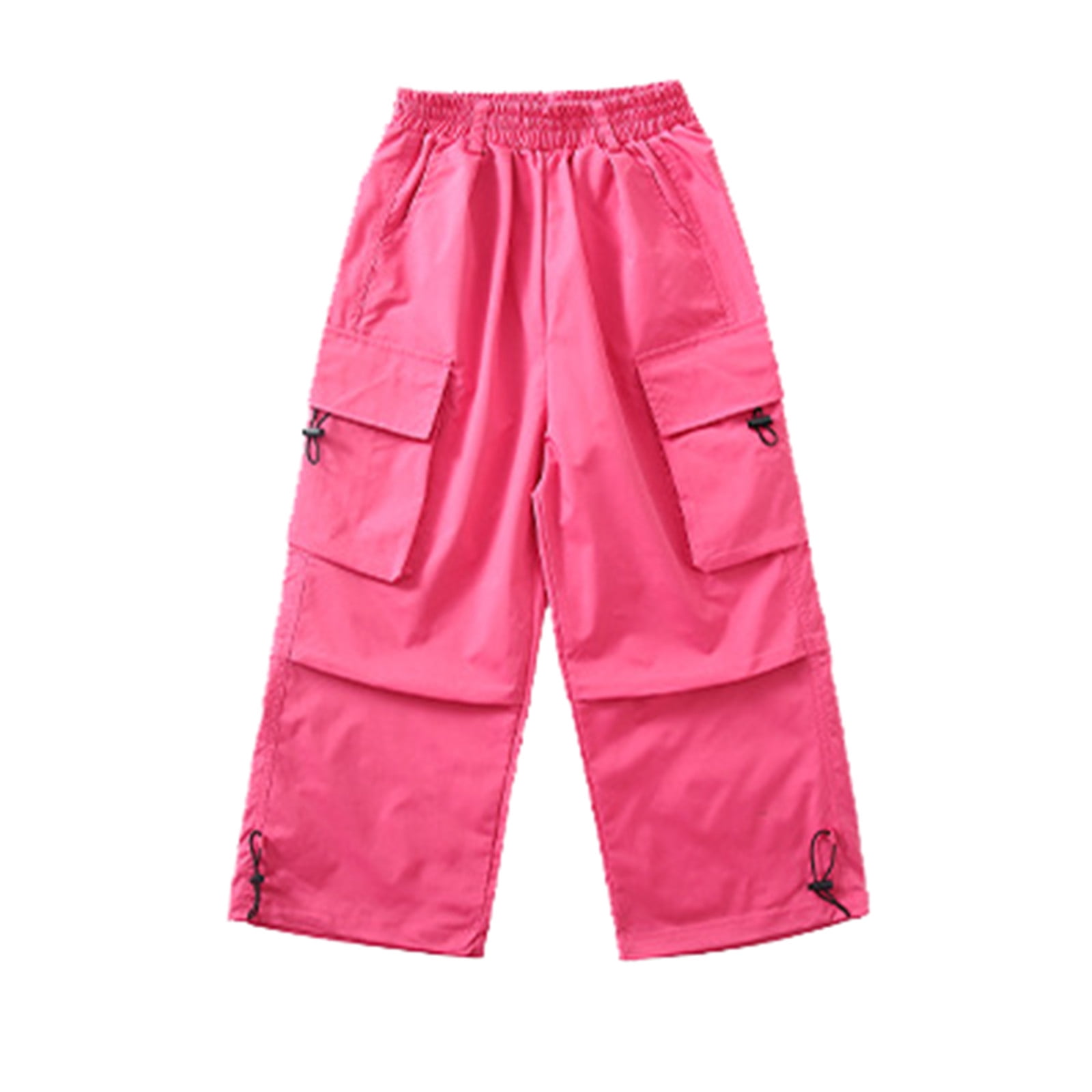 Boys Cargo Jeans Wide-Leg Elastic Waist Kids Straight Denim Pant with ...