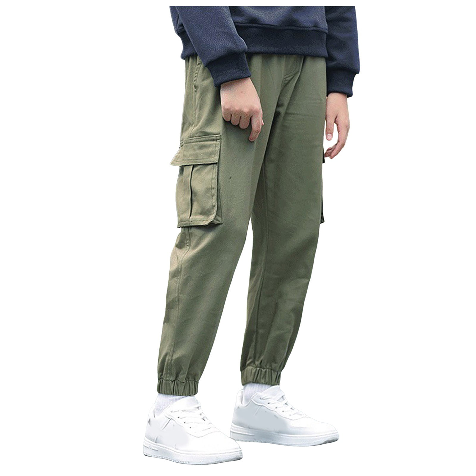 Boys Cargo Jogger Pants Parachute Pants Multi Pockets Lightweight ...