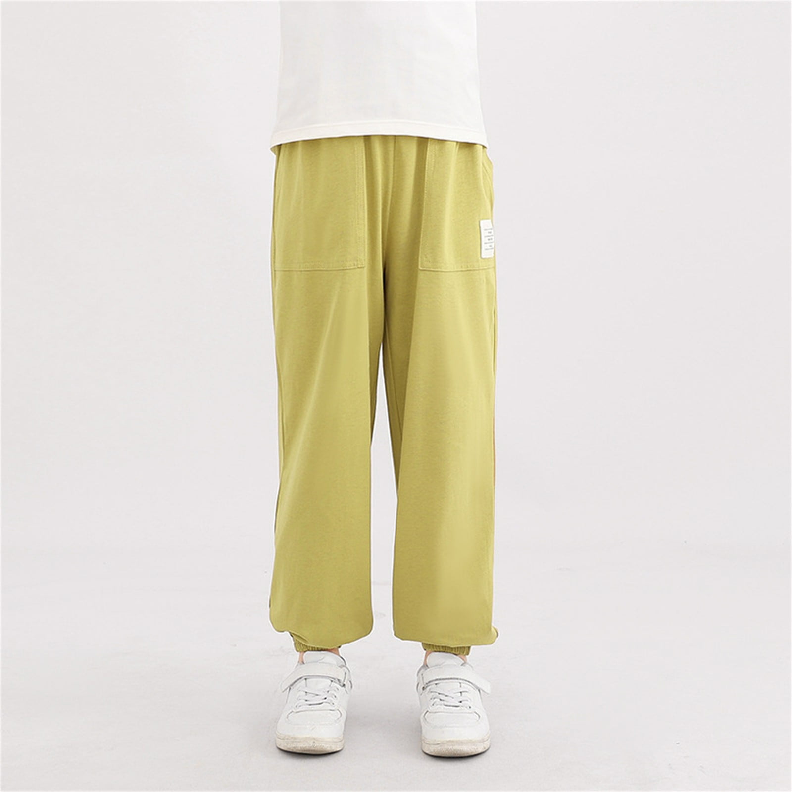 Boys Cargo Joggers Pants with Pocket Elastic Waist Sweatpants Children ...